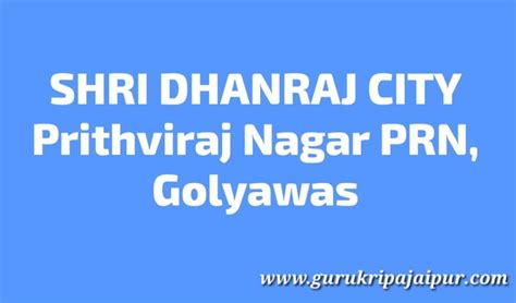 Property In Shri Dhanraj City Golyawas Mansarovar Jaipur