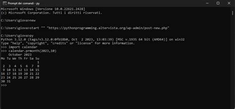 Get The Calendar With Python Python Programming