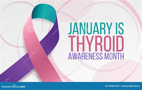 Thyroid Awareness Symbol Blue Paisley Ribbon Cartoon Vector