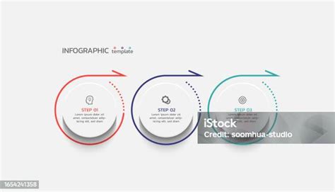 단계를 위한 프레젠테이션 비즈니스 인포그래픽 템플릿 0명에 대한 스톡 벡터 아트 및 기타 이미지 0명 3 개념 Istock