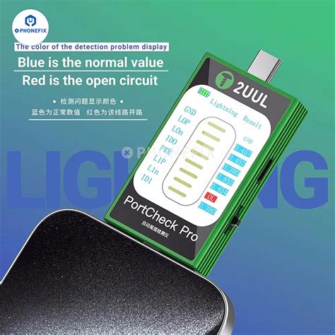 2uul Portcheck Pro Lightning Type C Charging Tail Plug Detector