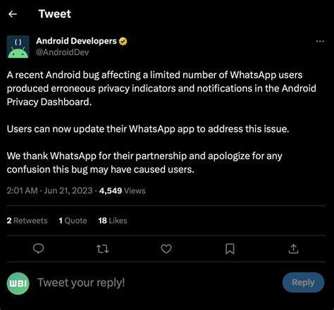 Google Confirms Fix To Their Dashboard And That WhatsApp Privacy Was Not Affected WABetaInfo