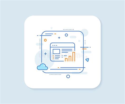 Web Report Line Icon Column Graph Sign Vector Stock Vector