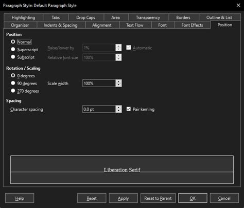 Write Modify Paragraph Position OOO Development Tools Documentation