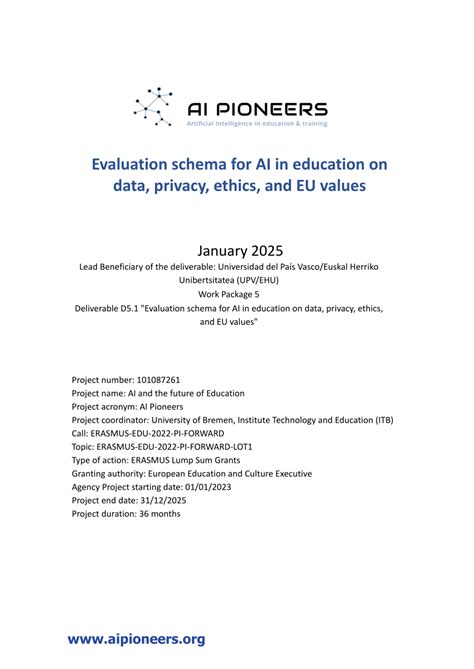 Pdf Evaluation Schema For Ai In Education On Data Privacy Ethics