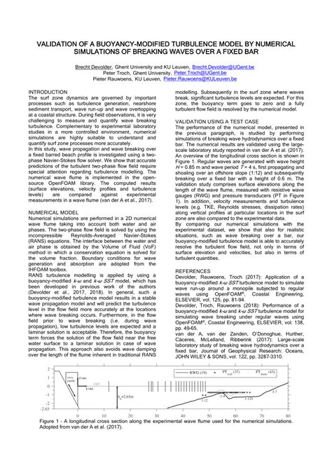 Pdf Validation Of A Buoyancy Modified Turbulence Model By Numerical