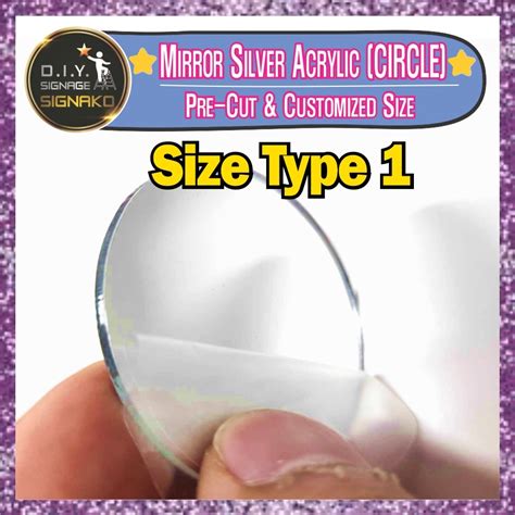 Mirror Silver Circle Round Acrylic Sheet Pre Cut And Customized Size1