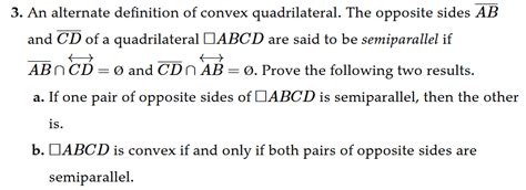 Solved 3 An Alternate Definition Of Convex Quadrilateral