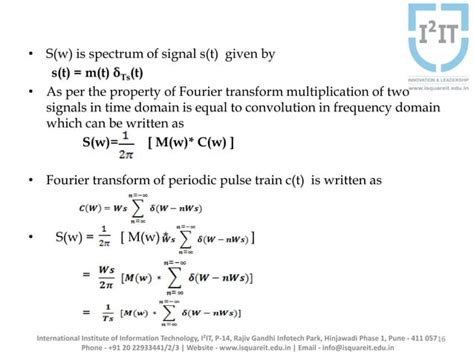 Sampling Theorem And Band Limited Signals PPTX