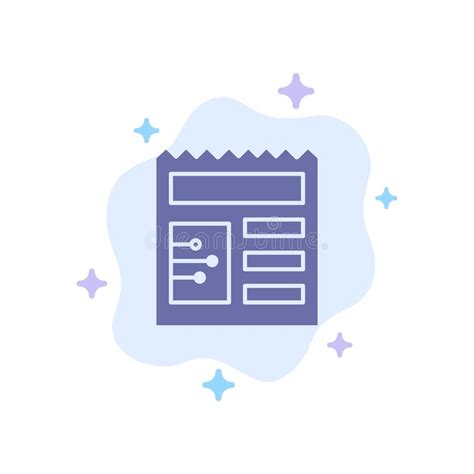 Document Basic Ui Blue Icon On Abstract Cloud Background Stock Vector