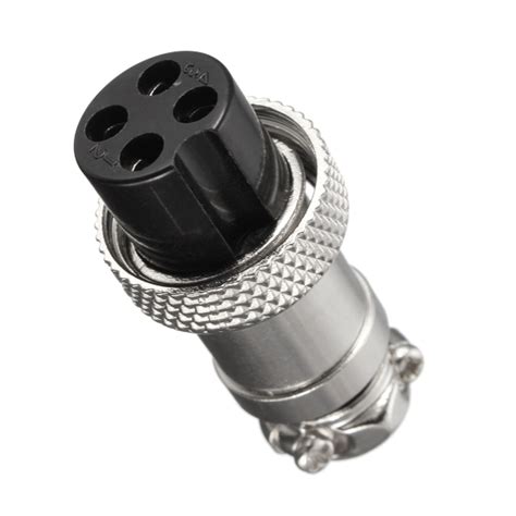 Gx16 4 Pin Female Circular Aviation Plug Connector Aviation 16mm Wire