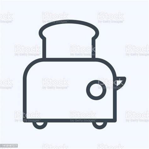 아이콘 토스터 주방 가전 기호에 적합합니다 선 스타일 편집 가능한 간단한 디자인 디자인 템플릿 벡터 간단한 그림 0명에 대한 스톡 벡터 아트 및 기타 이미지 Istock