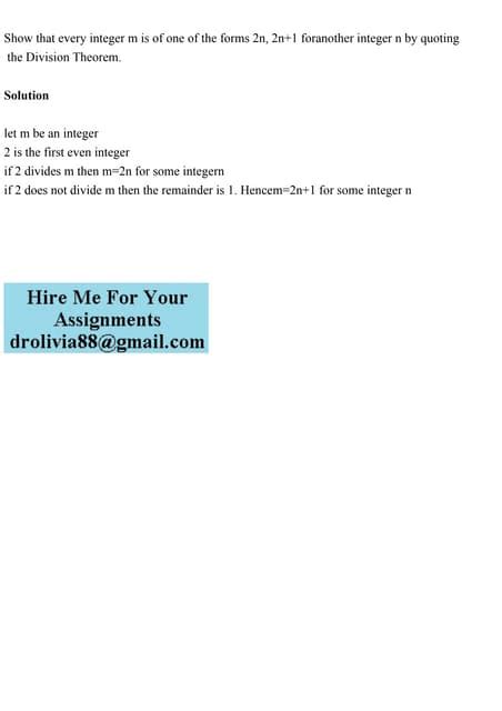 show that every integer m is of one of the forms 2n 2n 1 foranother pdf