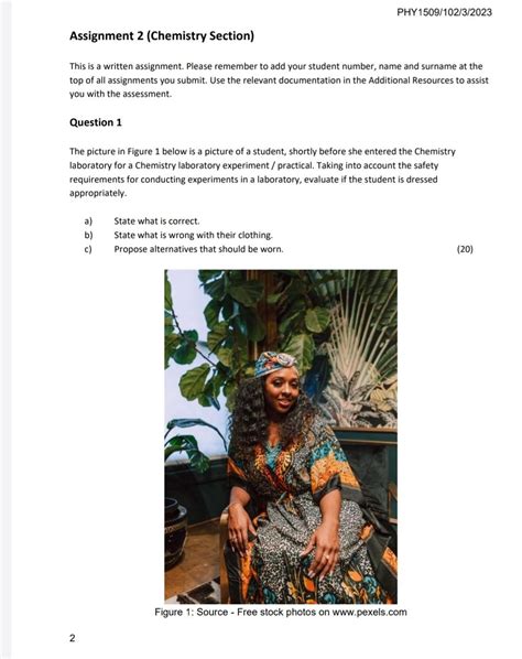 Solved Assignment 2 Chemistry Section This Is A Written Chegg Com