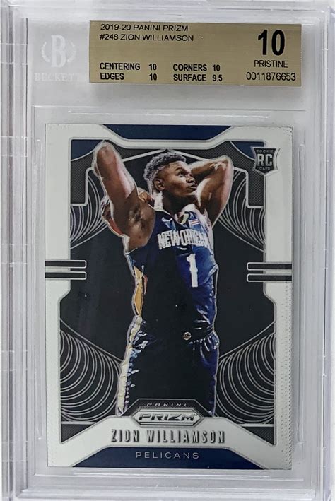 Lot Detail Zion Williamson 2019 20 Panini Prizm 248 Rookie Card