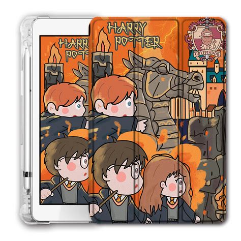 适用ipad2021哈利波特9平板保护套pro11带笔槽mini6周边5苹果10 2q版9 7寸2020卡通18新款19三折式air4 3壳2 虎窝淘