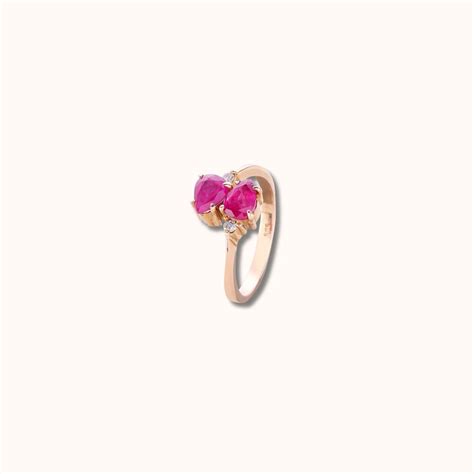 Ruby Tulip Ring Aadiya Jewels