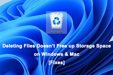 Deleting Files Doesnt Free Up Storage Space On Pc And Mac Fixed Minitool