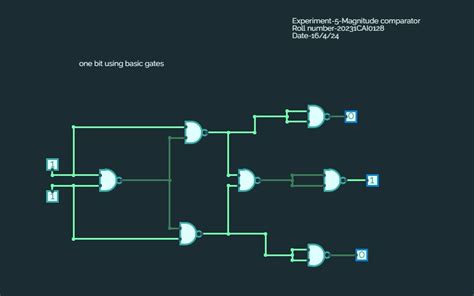 CircuitVerse One Bit Using NAND Gates