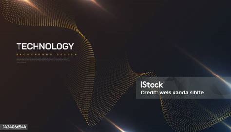 점선파와 광선 효과가있는 추상적 인 미래 기술 배경 커버 프리젠 테이션 배너 또는 랜딩 페이지에 적합 0명에 대한 스톡 벡터 아트 및 기타 이미지 Istock