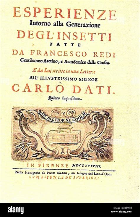 Francesco Redis Experiments On The Generation Of Insects Conducted In The 17th Century