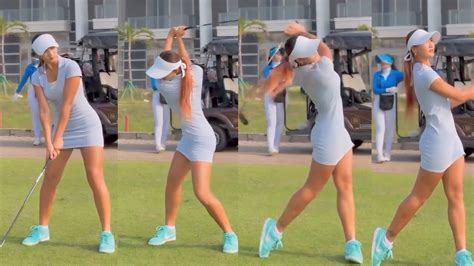 귀염둥이골프tv Refreshing Swing Power Swing Klpga 서드보라 프로 스윙 모음 서드보라프로 Youtube