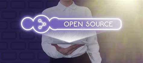 Hand Writing Sign Open Source Business Overview Contains The Source Code That Can Be Modified