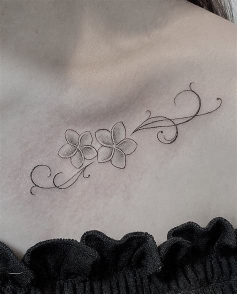 Plumeria Tattoo Drawing