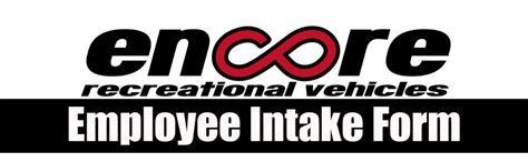 Intake Form Encore Rv