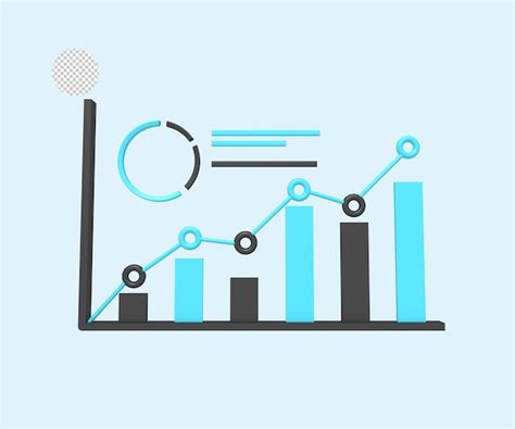 premium psd a graph chart displaying marketing statistics