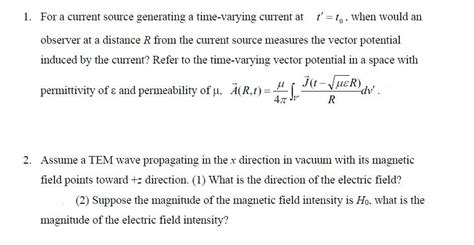 1 for a current source generating a time varying