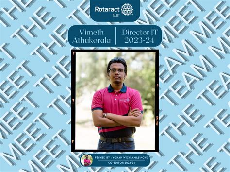 Meet The Team Vimeth Athukorala Rotaract Club Of Sliit