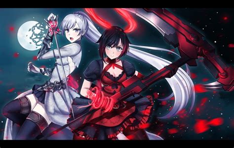 Ruby Rose Weiss Schnee Snow White And Alice Rwby And 1 More Drawn