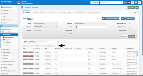 How Do I Sort The Invoices By Status