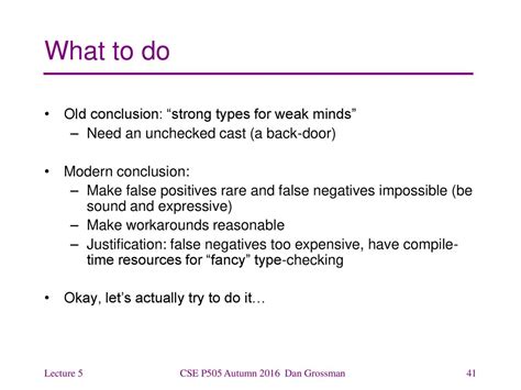 Csep505 Programming Languages Lecture 5 Continuations Types Ppt