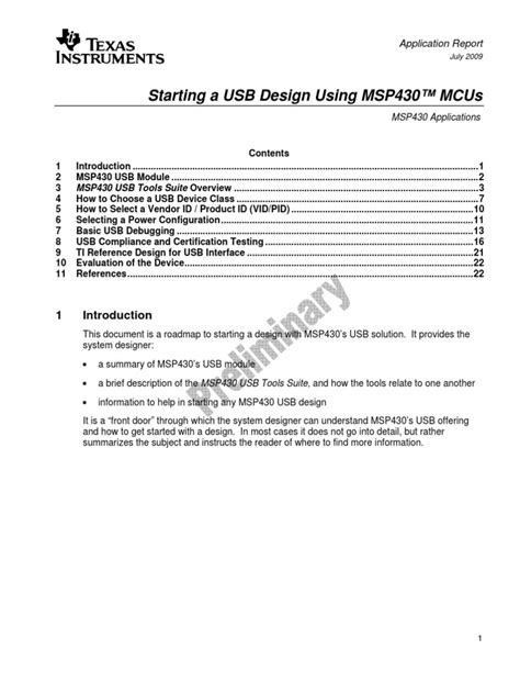 Starting A Usb Design Using Msp430 Mcus Pdf Usb Device Driver