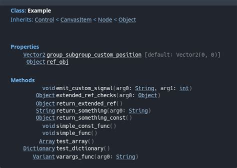 GDExtensions Issues With Doc Pages Not Showing Parameter Names And Object Types Issue