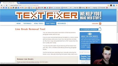 Remove Line Breaks How To Remove Line Breaks Removing Line Breaks And Fix Text Youtube