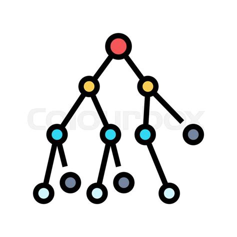 Binary Search Algorithm Color Icon Vector Binary Search Alg Colourbox