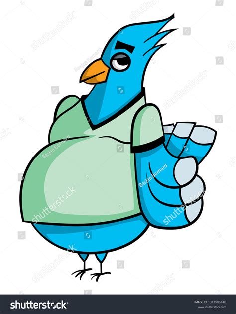 Fat Cartoon Bird
