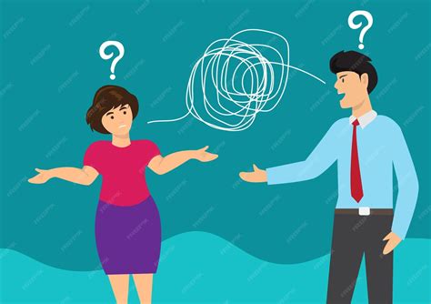 Premium Vector Problems In Communication Concept Misunderstanding