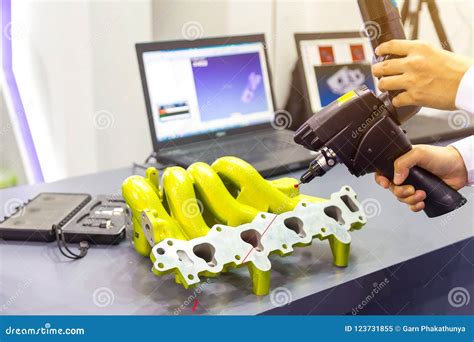 The Touch Probe Attach On The CNC Milling Machine For Finding The Centre Of Part Royalty Free