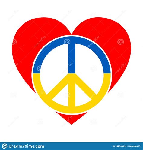 Symbole Paix Et Amour En Ukraine Illustration Stock Illustration Du