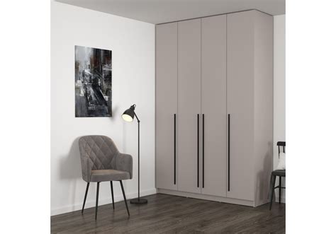 Шкаф распашной 67 09 Брандо 4 х дв H2480 фасад ЛДСП кашемир Олмеко