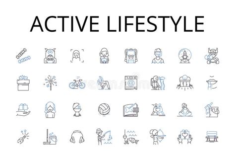 Agile Motion Line Icons Collection Flexibility Adaptability Efficiency Velocity