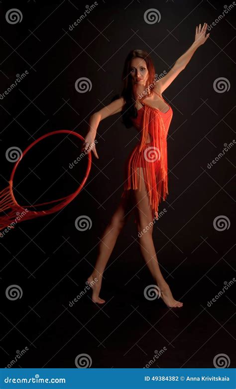 Gymnast In Red Stock Photo Image Of Club Dynamic Arab
