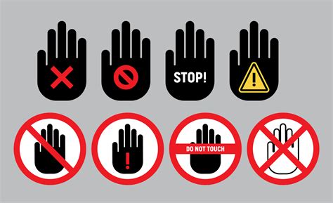 Do Not Touch Symbol Vectors 178237 Vector Art At Vecteezy