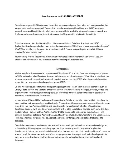 learning journal unit 01 cs 2203 ay2021 t4 learning journal unit 1 cs