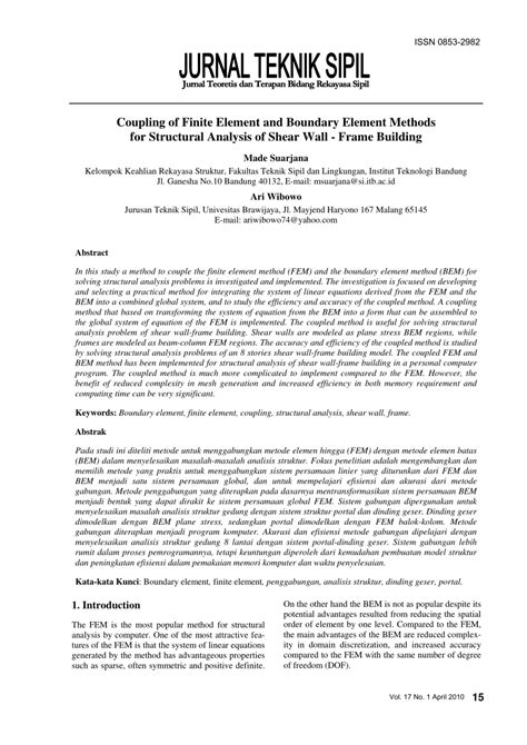 Pdf Coupling Of Finite Element And Boundary Element Methods For