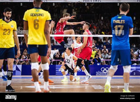 Paris If 05 08 2024 Brazil X Usa Mens Indoor Volleyball